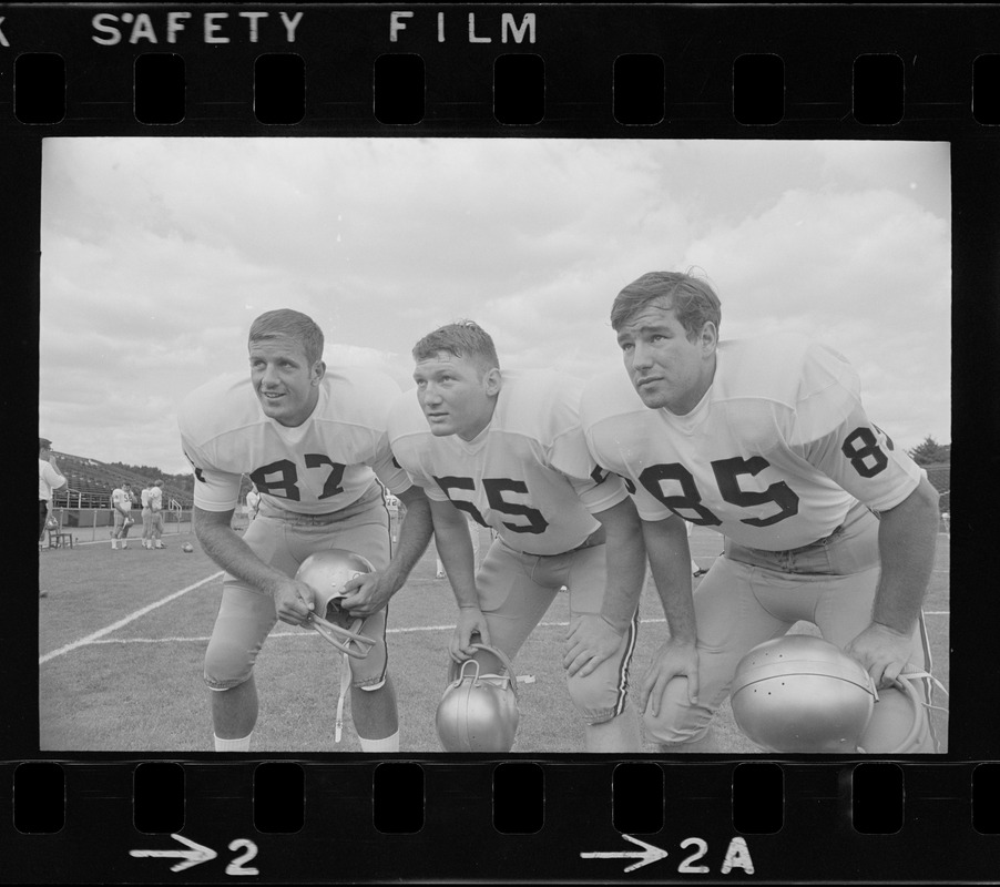 Boston College football players Barry Gallup, Dick Kroner, and Steve ...