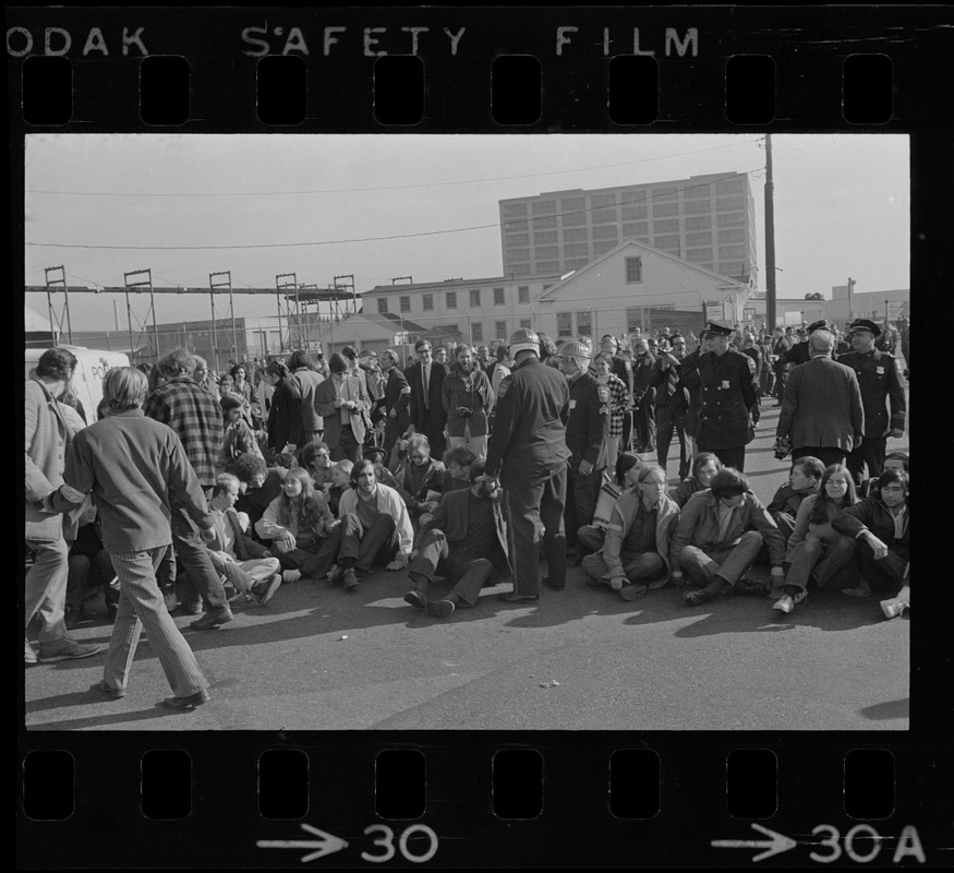 Anti-war protest at Boston Army Base - Digital Commonwealth
