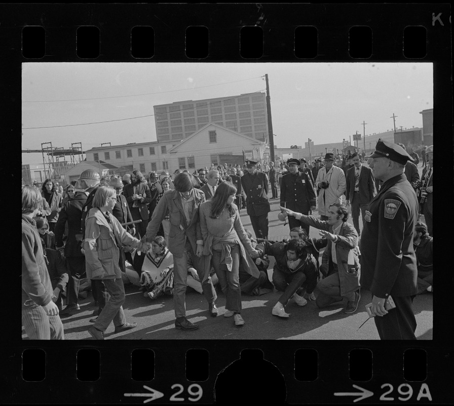 Anti-war protest at Boston Army Base - Digital Commonwealth