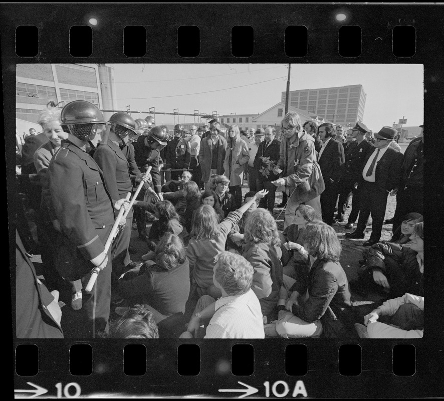 Anti-war protest at Boston Army Base - Digital Commonwealth