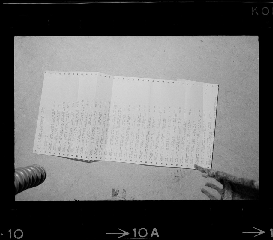 Computer print out - Digital Commonwealth