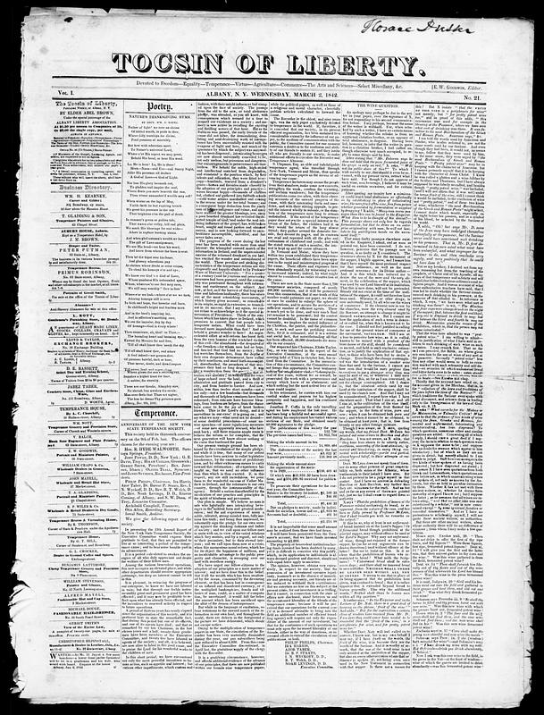 The Tocsin of Liberty. March 02, 1842 - Digital Commonwealth