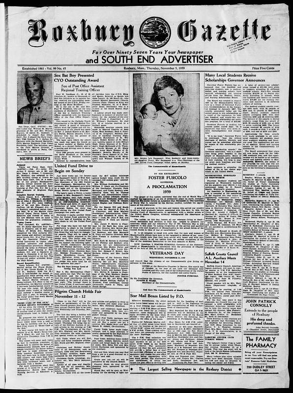 Roxbury Gazette and South End Advertiser, November 05, 1959 - Digital ...