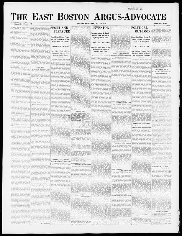 East Boston Argus-Advocate - Digital Commonwealth