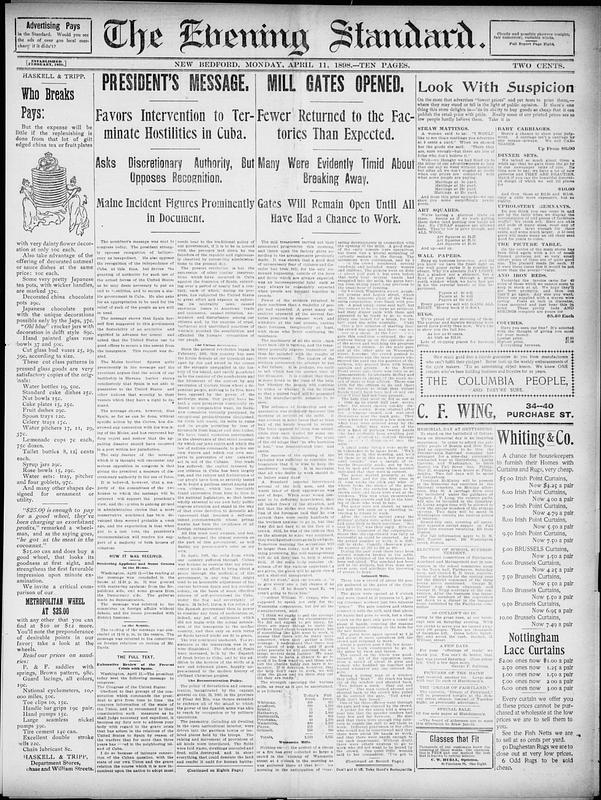 Evening Standard. April 11, 1898 - Digital Commonwealth