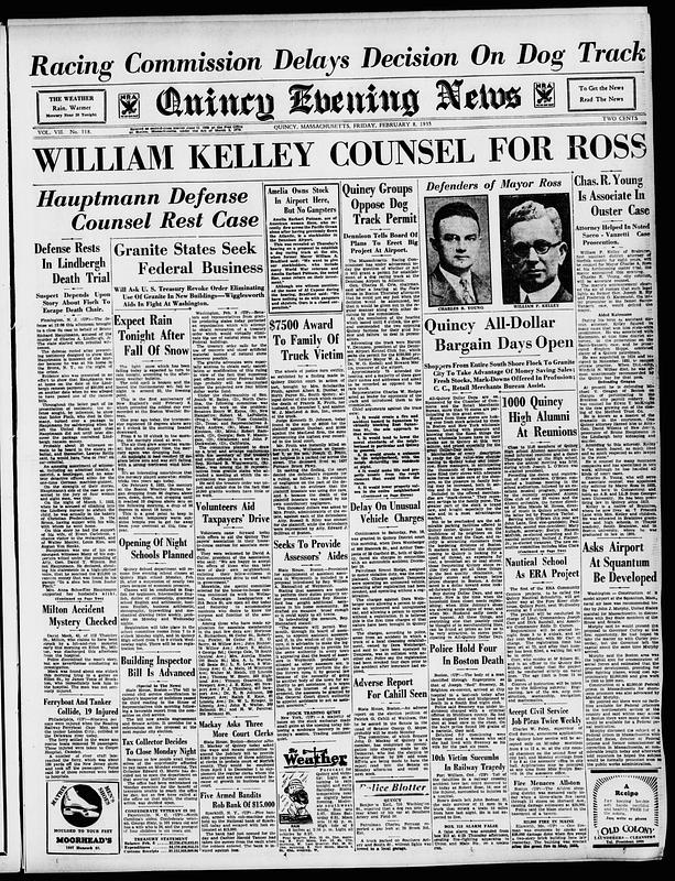 Quincy Evening News. February 08, 1935 - Digital Commonwealth