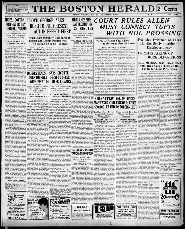 Boston Herald. July 22, 1921 - Digital Commonwealth
