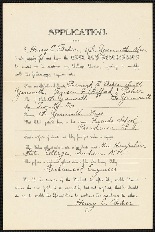 Baker, Henry, C., 1898 - Digital Commonwealth