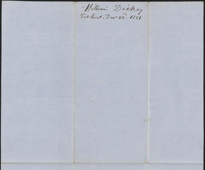 William Dickey to Samuel Warner, 22 December 1851 - Digital Commonwealth