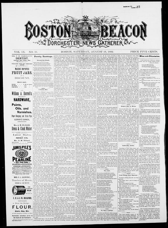 The Boston Beacon and Dorchester News Gatherer, August 19, 1882 ...