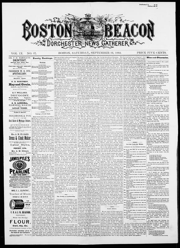 The Boston Beacon and Dorchester News Gatherer, September 16, 1882 ...