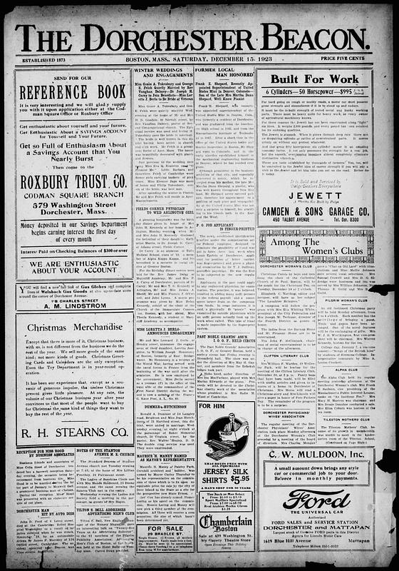 The Dorchester Beacon, December 15, 1923 - Digital Commonwealth