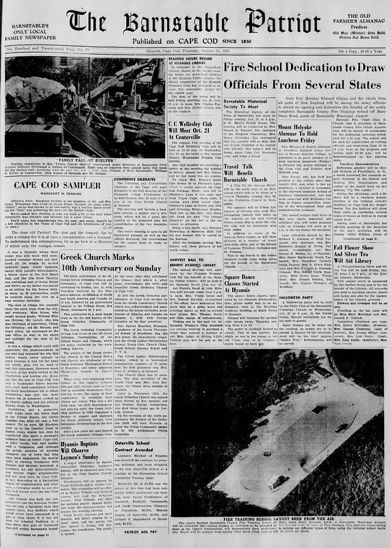 Barnstable Patriot. October 15, 1959 - Digital Commonwealth