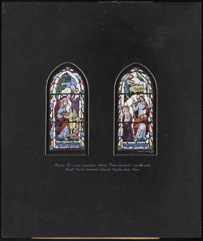 Design for aisle windows third from chancel, epistle side, Saint Paul's ...
