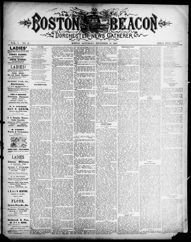 The Boston Beacon and Dorchester News Gatherer. December 18, 1880 ...