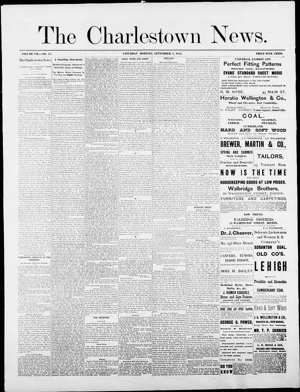 The Charlestown News. September 05, 1885 - Digital Commonwealth