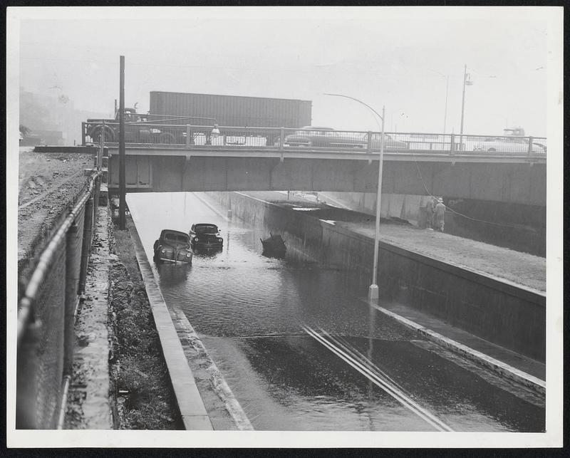 Stalled on Storrow Drive in the underpass beneath Massachusetts avenue ...