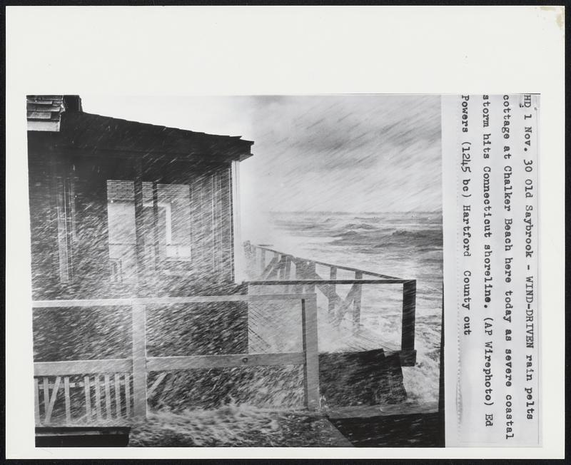 Old Saybrook - Wind-Driven rain pelts cottage at Chalker Beach here ...