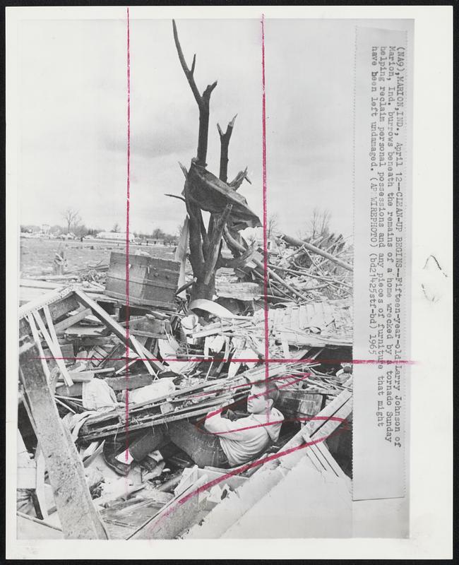 Marion, Ind. – Clean-up Begins – Fifteen-year-old Larry Johnson of ...