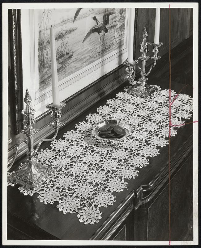 Lacy, Crotched medallions can be combined to make handsome runners ...