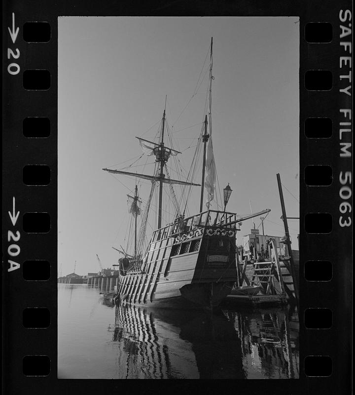 Ship Santa Maria at mooring - Digital Commonwealth