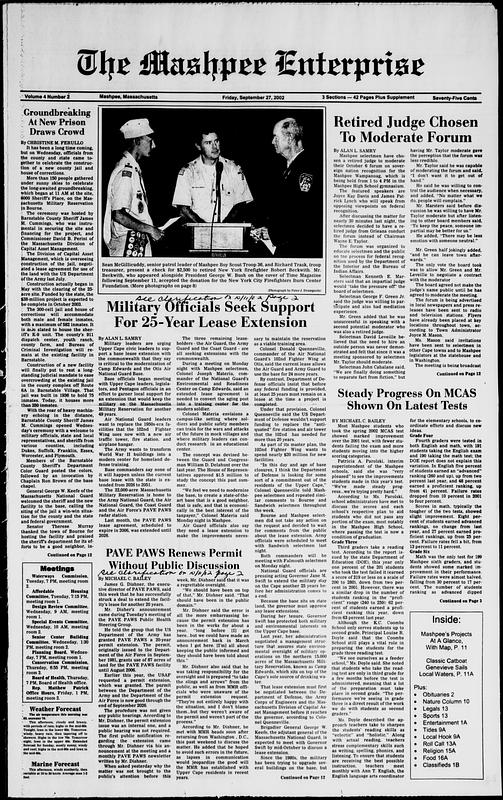 The Mashpee Enterprise. September 27, 2002 - Digital Commonwealth