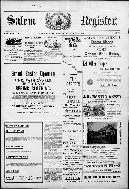 Salem Register. April 02, 1896 - Digital Commonwealth