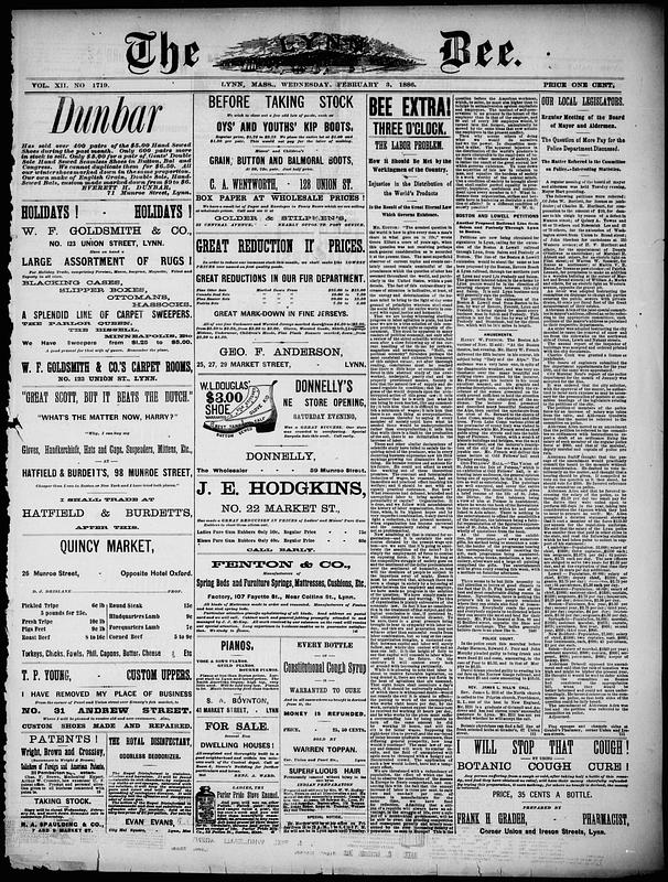 The Lynn Bee. February 03, 1886 - Digital Commonwealth