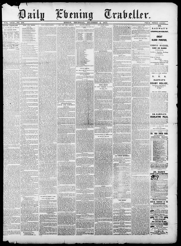 Daily Evening Traveller. December 02, 1875 - Digital Commonwealth