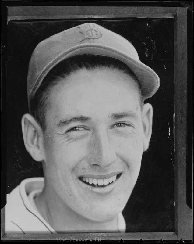 A smiling Ted Williams - Digital Commonwealth