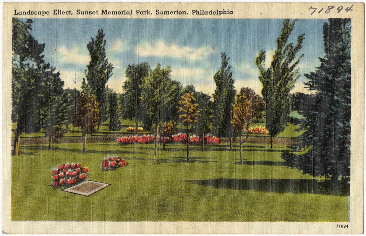 Landscape effect, Sunset Memorial Park, Somerton, Philadelphia ...