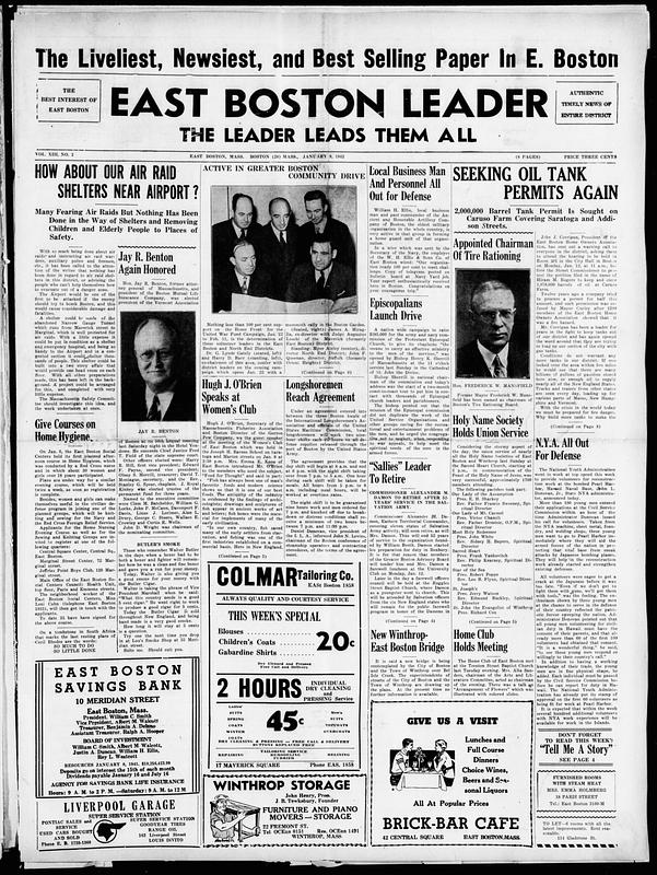East Boston Leader. January 09, 1942 - Digital Commonwealth