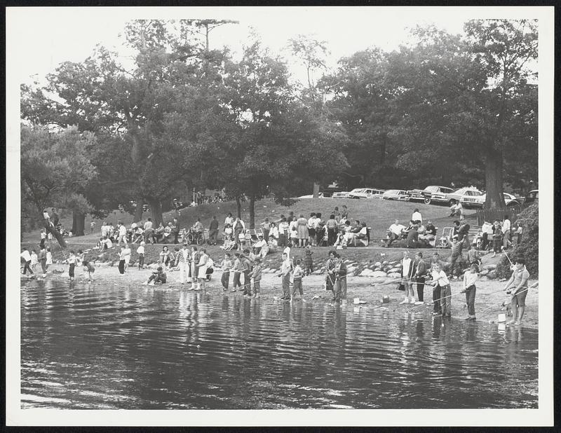 Participants, Fishing Rodeo, Jamaica Pond - Digital Commonwealth