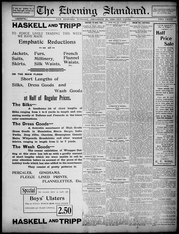 Evening Standard. December 26, 1899 - Digital Commonwealth