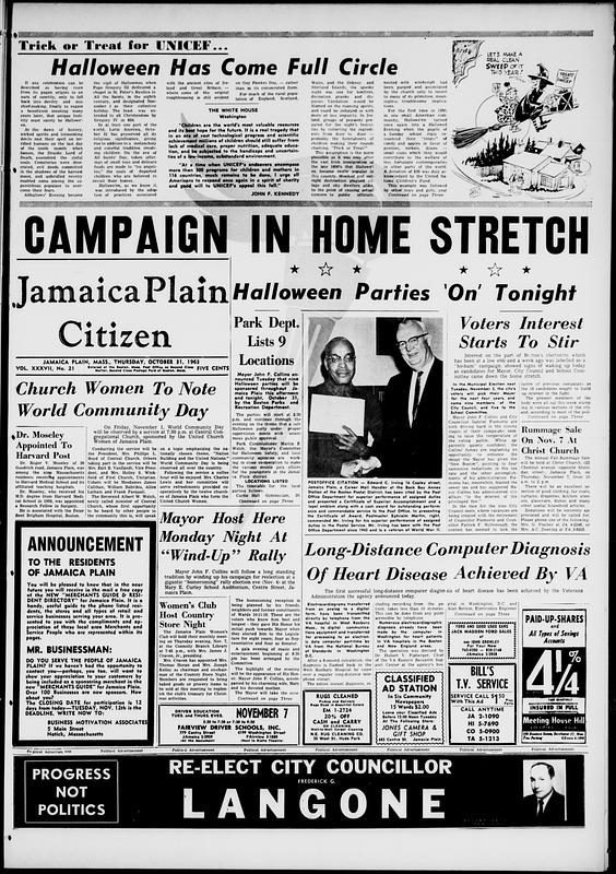The Jamaica Plain Citizen. October 31, 1963 - Digital Commonwealth