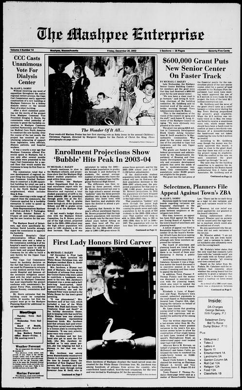 The Mashpee Enterprise. December 20, 2002 - Digital Commonwealth