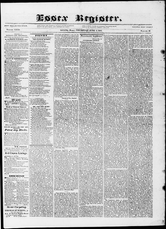 Essex Register. June 02, 1831 - Digital Commonwealth