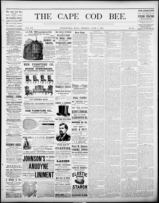 The Cape Cod Bee. June 07, 1887 - Digital Commonwealth