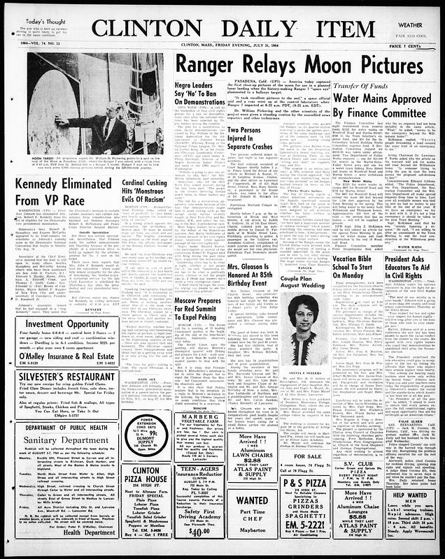 Clinton Daily Item. July 31, 1964 - Digital Commonwealth
