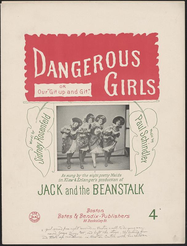 Dangerous girls, or, Our "git up and git" - Digital Commonwealth