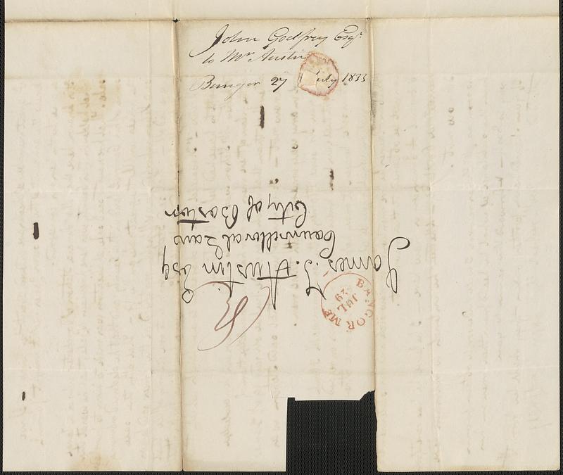 John Godfrey to James P. Austin, 27 July 1833 - Digital Commonwealth
