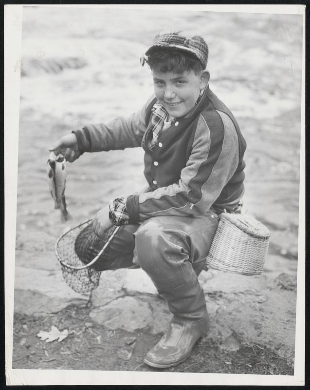 Proud Angler Harold Legge of South Natick displays two brookies he ...