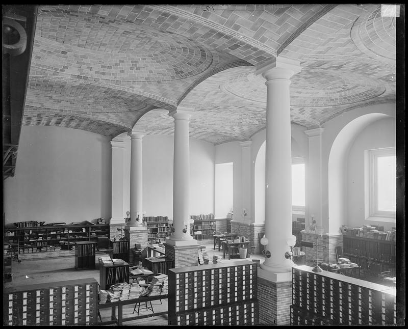 Boston Public Library, interior, present Newspaper Room, former ...