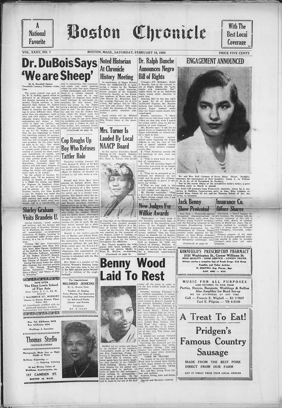 Boston Chronicle. February 18, 1950 - Digital Commonwealth
