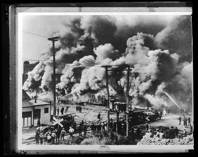 Baltimore waterfront fire - Digital Commonwealth