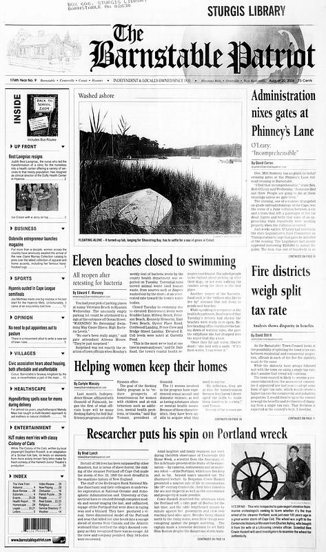 Barnstable Patriot. August 20, 2004 - Digital Commonwealth
