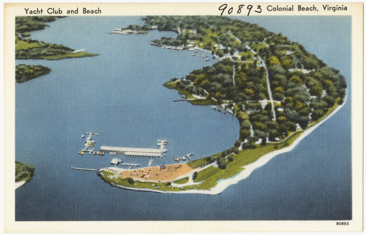 Yacht Club and beach, Colonial Beach, Virginia - Digital Commonwealth