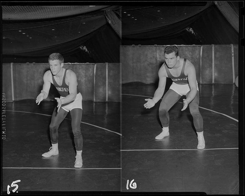 Springfield College wrestlers - Digital Commonwealth
