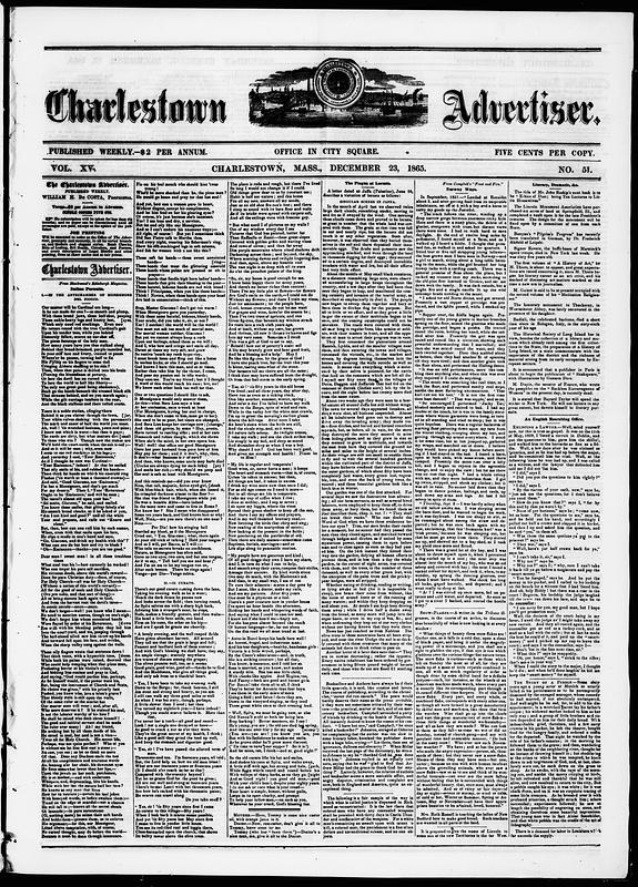 Charlestown Advertiser. December 23, 1865 - Digital Commonwealth