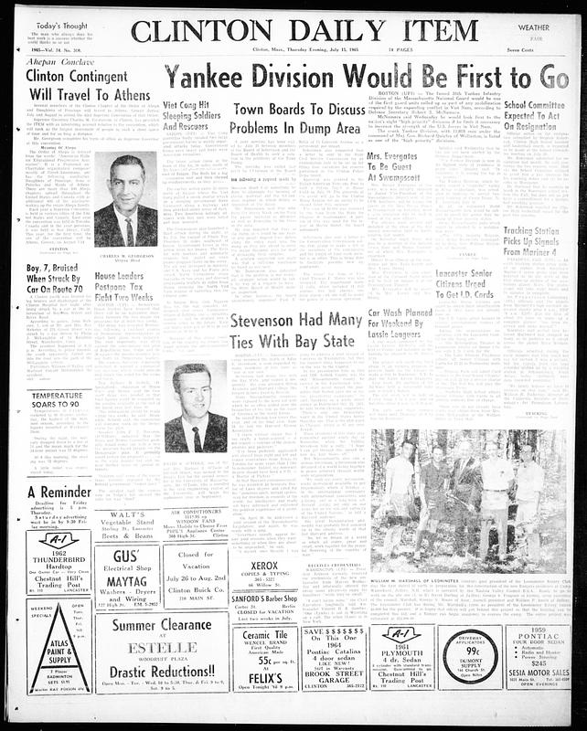 Clinton Daily Item. July 15, 1965 - Digital Commonwealth
